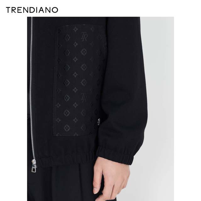 TRENDIANO official new spring men's loose hooded cardigan fashion jacket