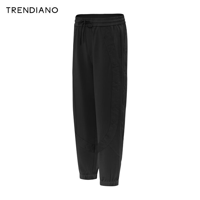 Trendiano's official new spring men's knitted nine -point casual pants tide