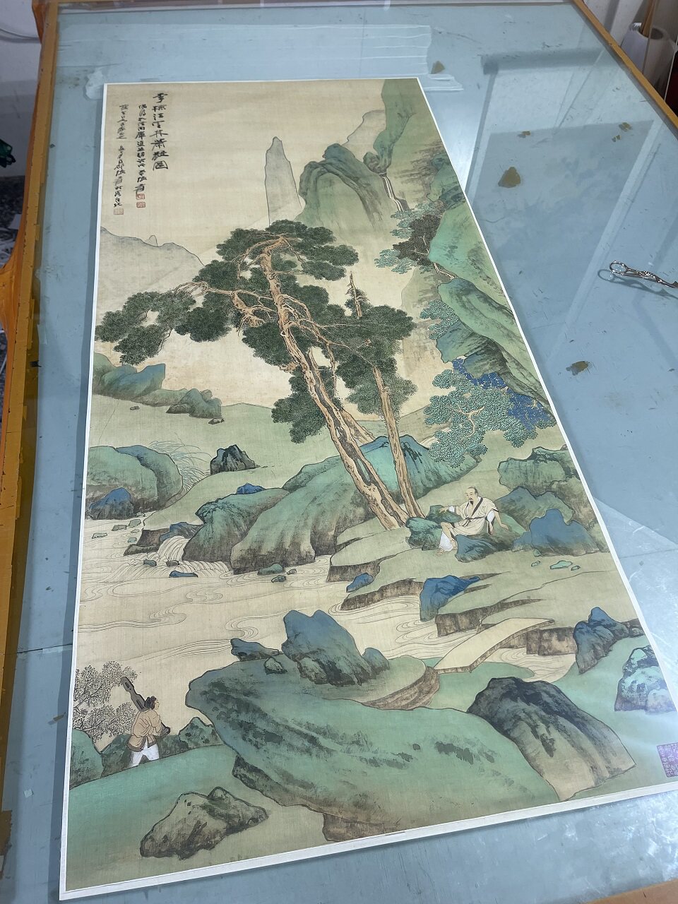 Rouleau de paysage Zhang Daqian Li Jian Lin Xiaosan - Style rétro