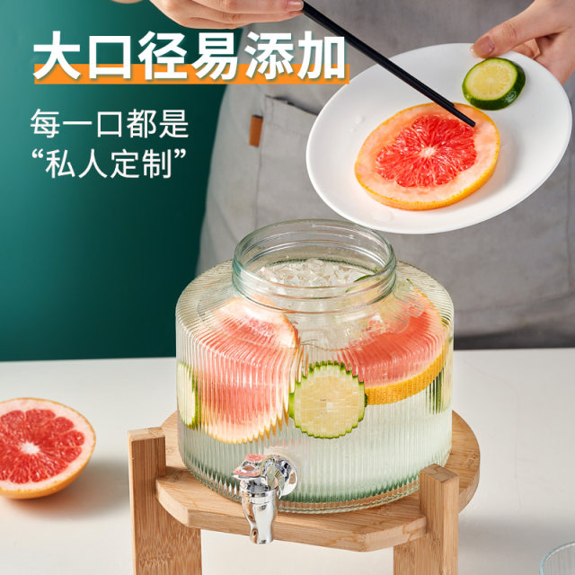 Cold kettle glass Household food grade thick capacity with faucet ...
