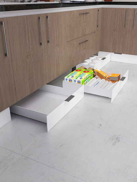 Home kitchen cabinet universal wheel tray baseboard modification drawer ...