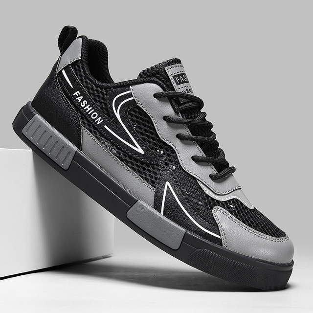 Men's shoes for summer students' mesh breathable thin hollow casual ...