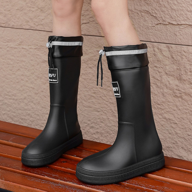 Rain boots for women, fashionable outer wear, new soft-soled high-top ...