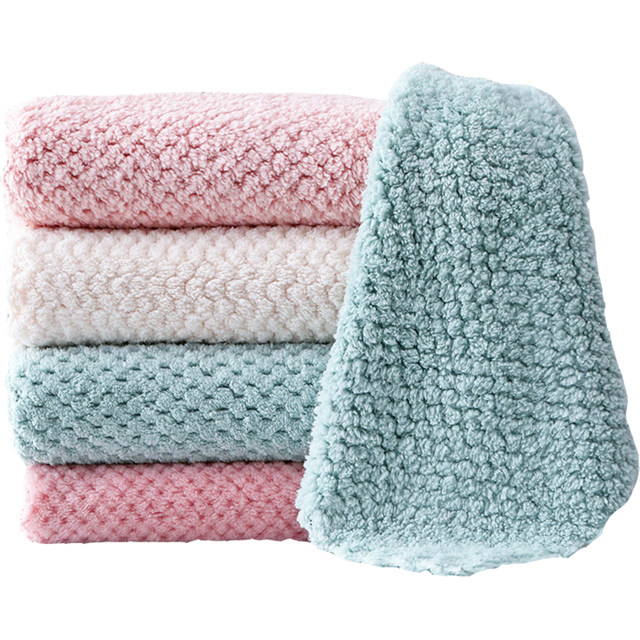 Fish scale rag kitchen special lazy household dishwashing cloth absorbs ...