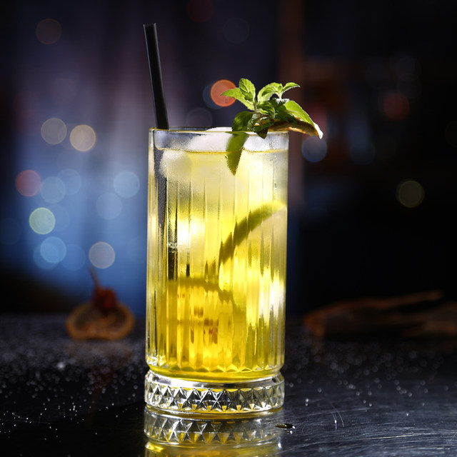 Turkish Striped Cocktail Cup Colin Cup Thickened Glass Long Drinking ...