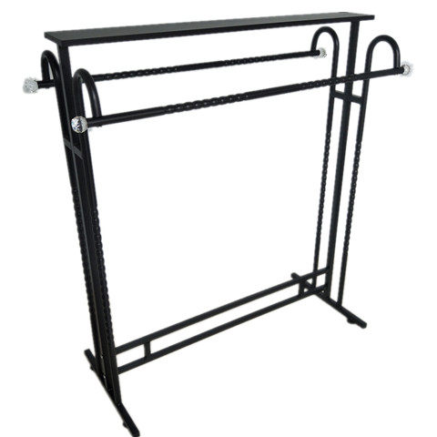 Clothing store shelves double-row clothes hanger display rack floor ...