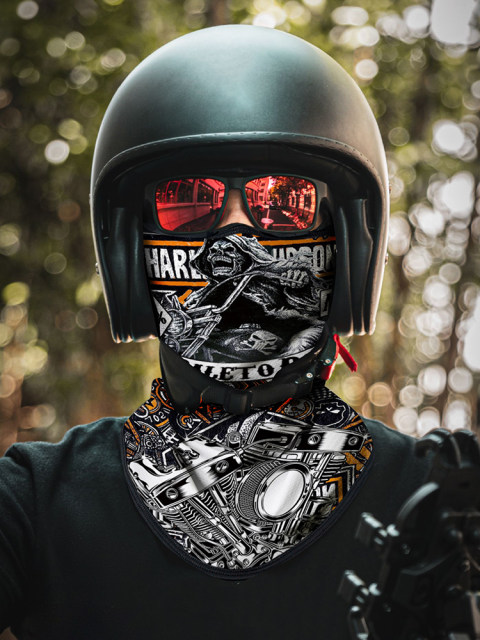 Outdoor Sun Protection Cycling Mask, Motorcycle Face Towel, Harley ...