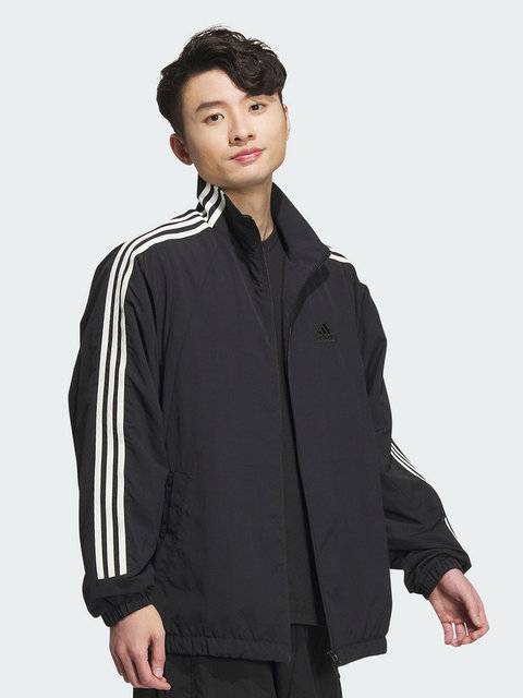 Adidas jacket water-repellent and splash-proof three-stripe jacket for ...