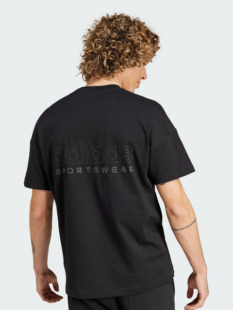 Adidas Adidas men's embroidery small cotton black summer sports casual ...