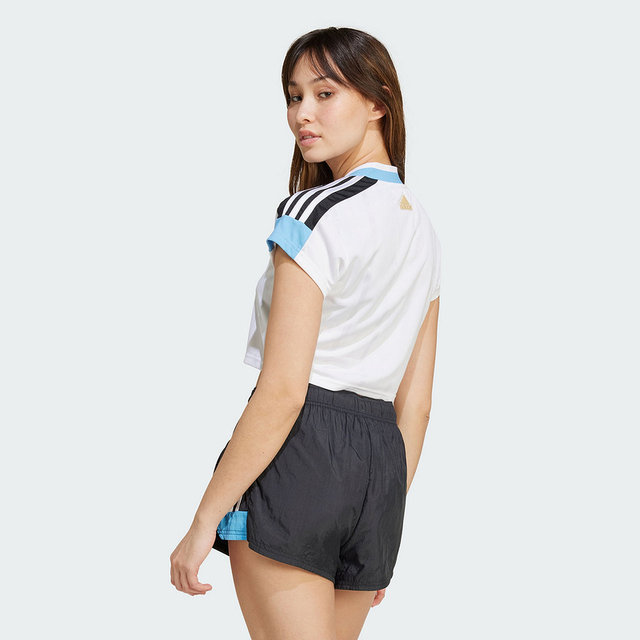 adidas Adidas Clover Short Sleeve Women's High Waist Short Casual Tight ...