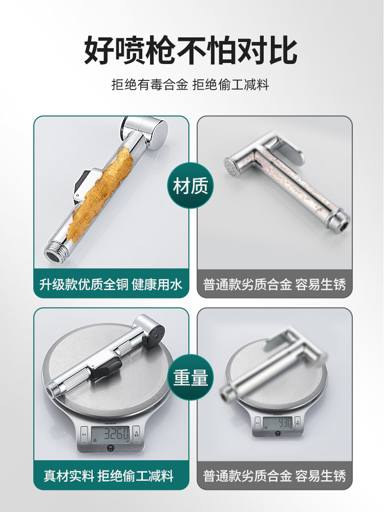 Bộ Phun Xịt Bidet Toilet Submarine - Ft403 - Đồng & Nhựa