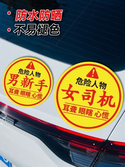 Internship logo sticker for novice female driver driving magnetic ...