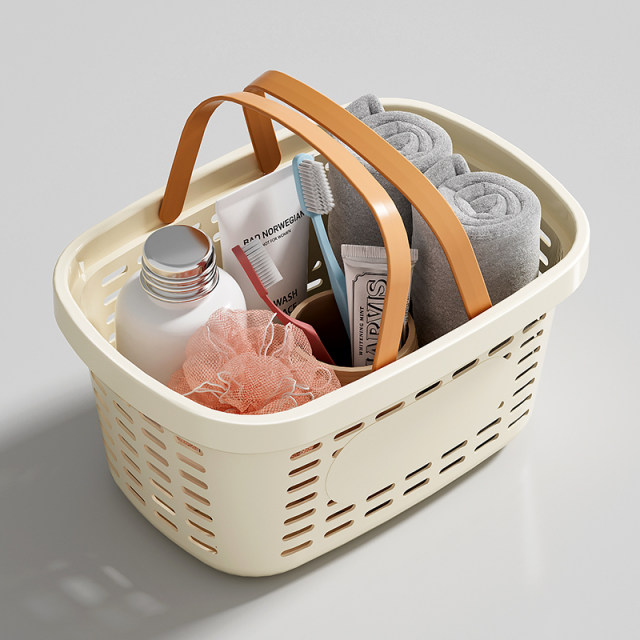 Bath basket portable bathroom toiletries storage basket plastic ...