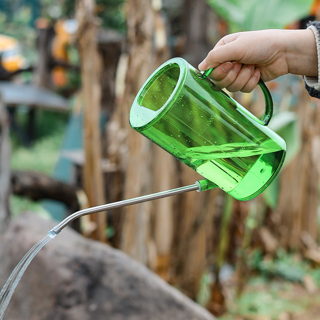 Stainless steel long-mouth watering pot home gardening watering pot ...