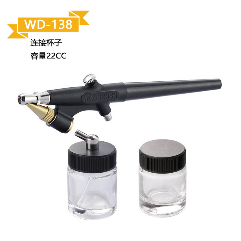 Wd-138 single-action-airbrush zum malen und färben mit absaugkaliber