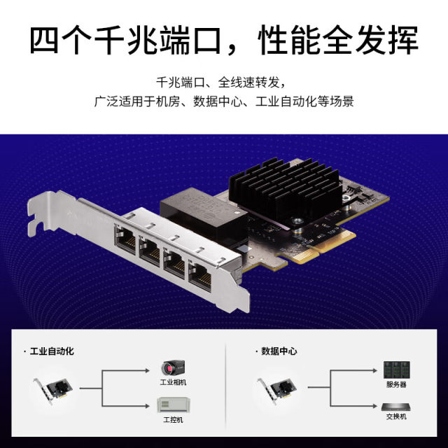 Tp-Link Network Card Four-Port Gigabit Pcie Network Card Desktop ...