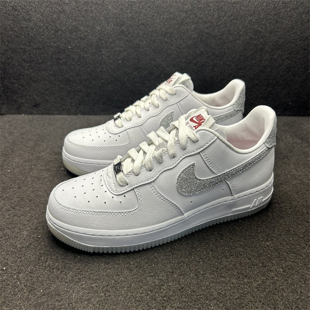 Nike AIR FORCE 1 Women's Silver AF1 Air Force One Retro Sports Shoes ...