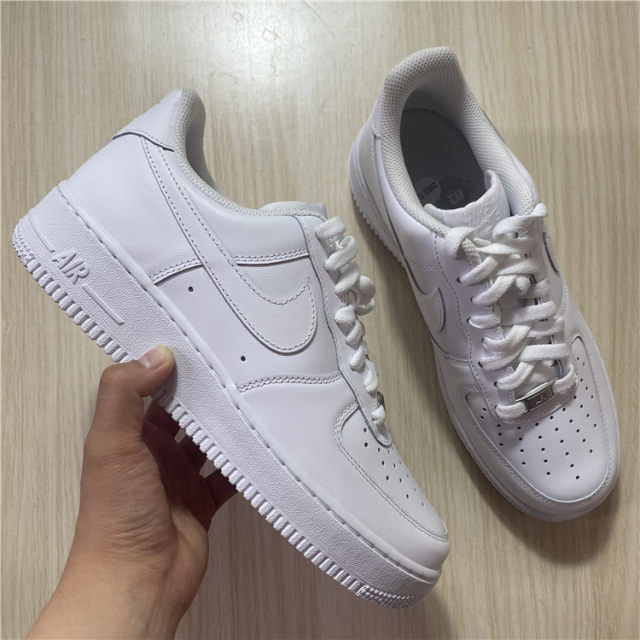 Nike/AirForce1 Air Force One AF1 Men's Low Pure White Board Shoes ...