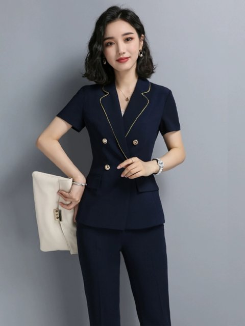 Shiluya Summer Professional Set Women's Working Uniforms Fashionable ...