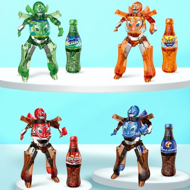 Soda robot children deformation toy beverage variable bottle bottle of ...
