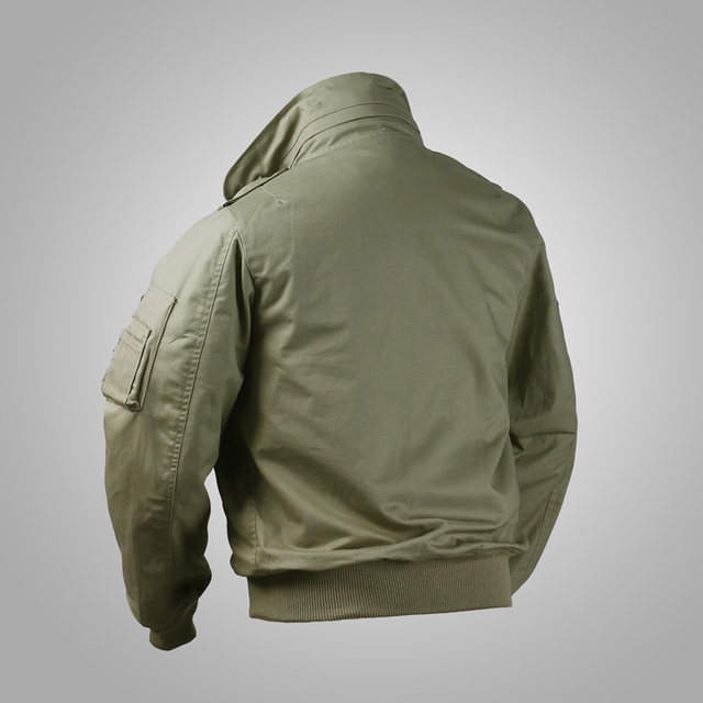 Air Force Jacket Short Washed Workwear Flight Suit Coat Vintage Ma1 ...