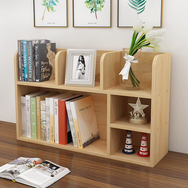 Simple table small bookshelf students and children with storage rack ...