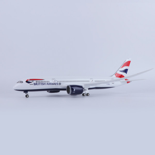British Airways British Airways aircraft model Boeing 787 simulated ...