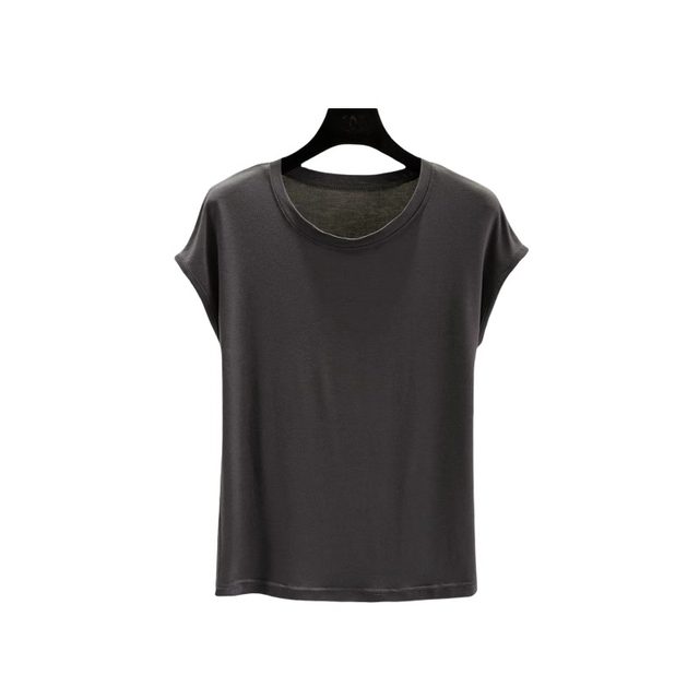 2024 New Summer Modal Sleeveless T-shirt Women's Slim Round Neck Inner ...