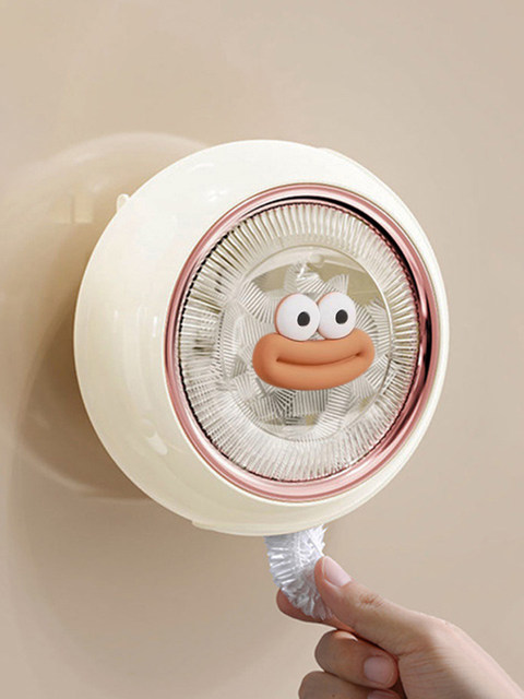 Suction cup plastic wrap storage box, punch-free wall-mounted removable ...