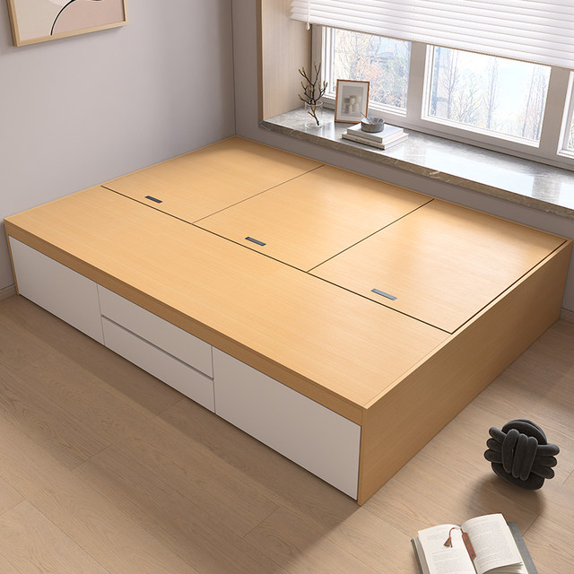 Customized bedside box high box storage tatami bed storage small ...