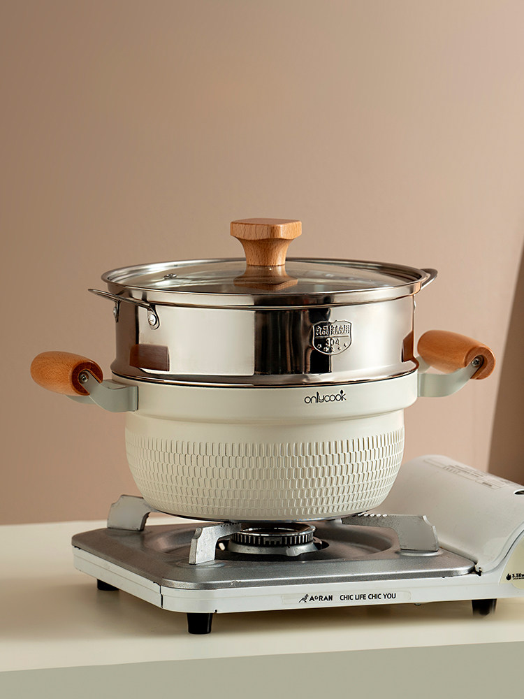 Onlycook Japonský hrnec na vaření v páře - nepřilnavý hrnec na nudle a ...