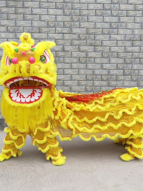 Complete set of lion dance props, Foshan lion dance, lion awakening ...