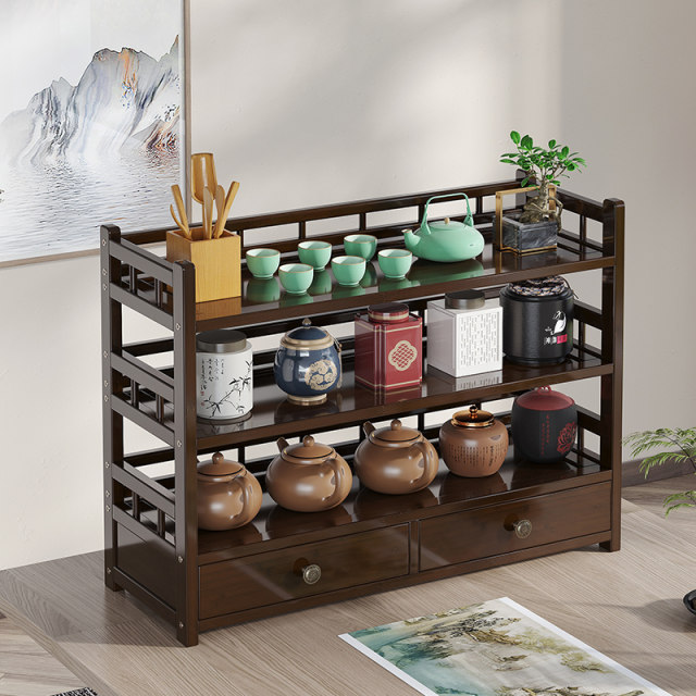 Tea cup rack tea set tea utensil storage rack tea table purple clay ...