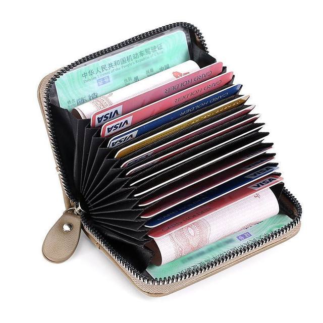 Anti -theft brush men's business card bag anti -demagnetic multi -card ...