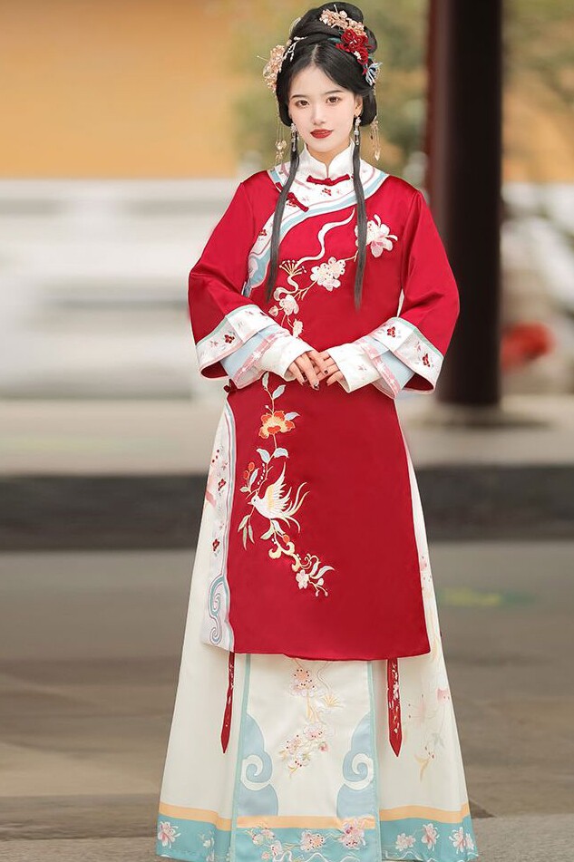 Qing Dynasty costume female Gege clothing flag service high -end ...