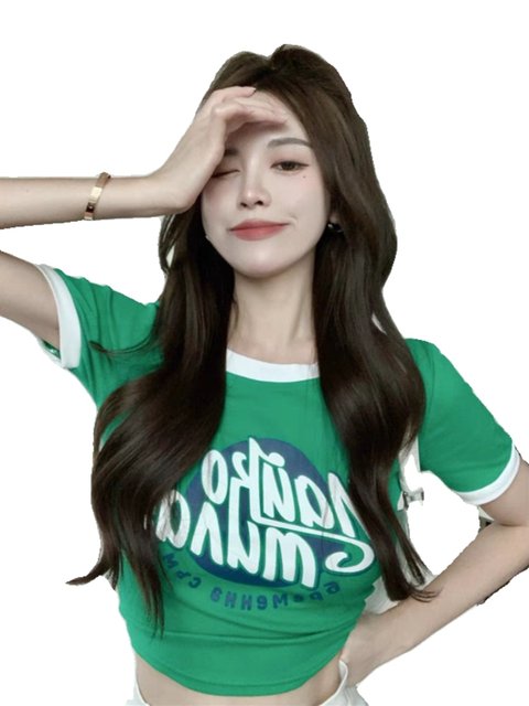 Fat mm slim short top for women's summer clothing design niche large ...