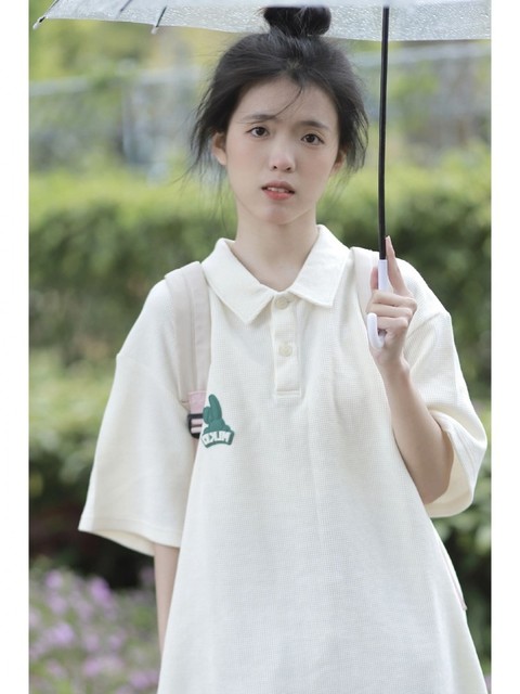 Guo Chao American retro top POLO shirt rabbit short -sleeved T -shirt ...