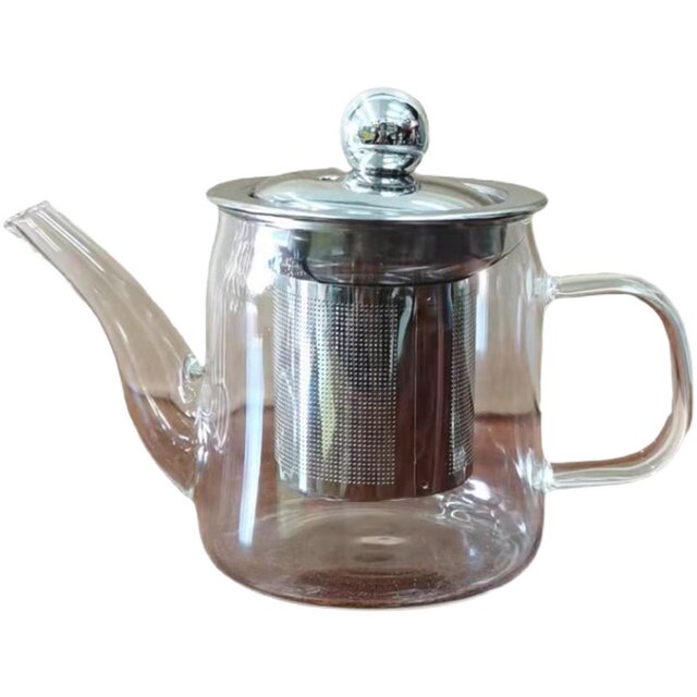 Heat-resistant mini glass teapot household stainless steel inner tank ...