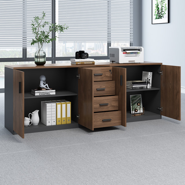Office filing cabinet low cabinet with drawer printer cabinet wooden ...