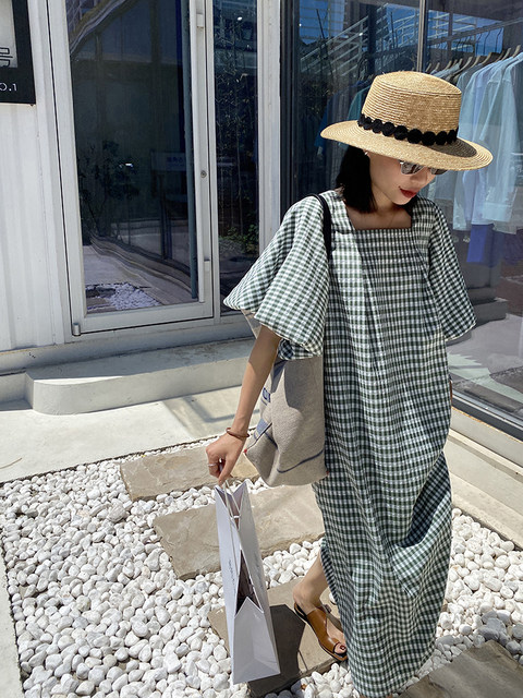 Hanfeng Chic Fang Ling Lauret Dress 2024 Summer Loose Loose Retro ...