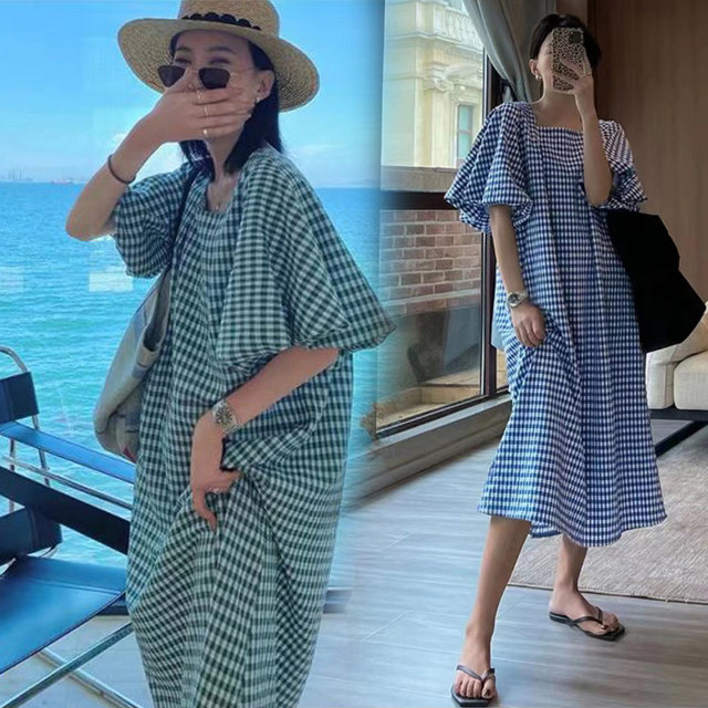 Hanfeng Chic Fang Ling Lauret Dress 2024 Summer Loose Loose Retro ...