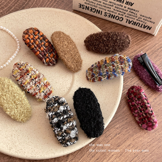 Autumn and winter plush hairpins, women's head accessories, hairpins ...