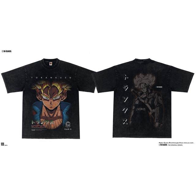 Trunks Dragon Ball American retro small neckline casual pure cotton ...