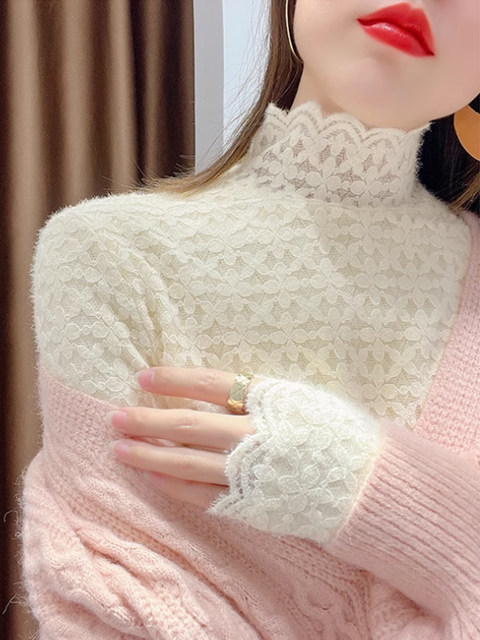 2024 Female Autumn and Winter New Character Wear Pluffy Mao Laci Lace ...