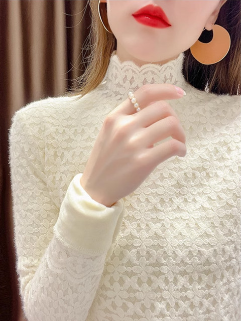 2024 Female Autumn and Winter New Character Wear Pluffy Mao Laci Lace ...