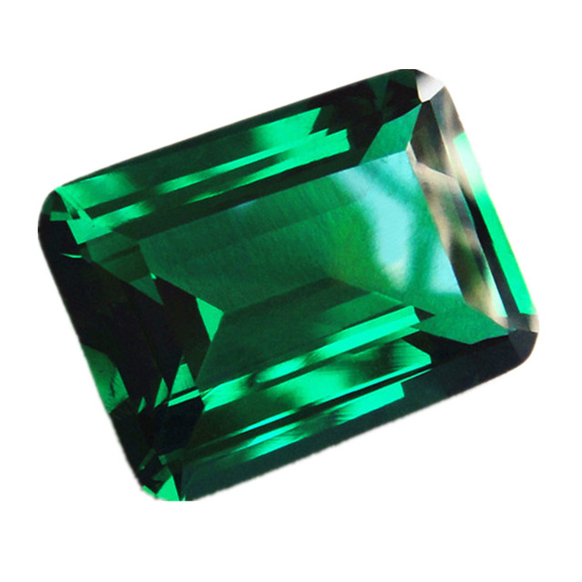 Rectangular emerald powder fused loose stone inlaid can be used as a ...