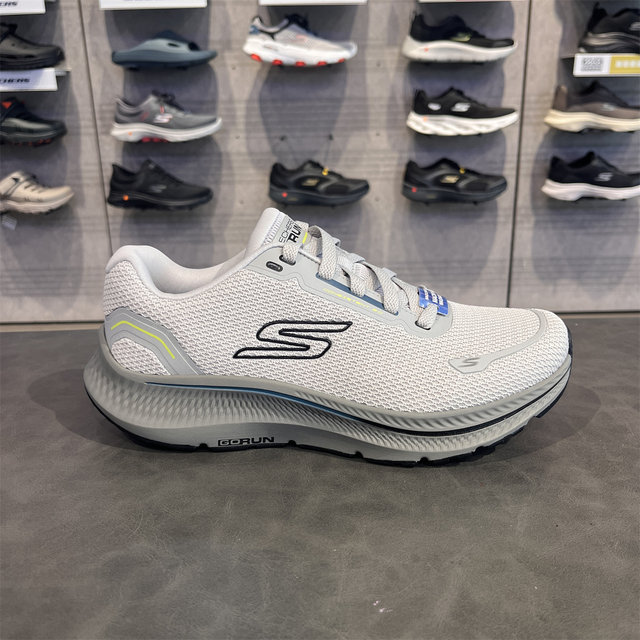 Skechers autumn new men's shock-absorbing breathable mesh casual sports ...