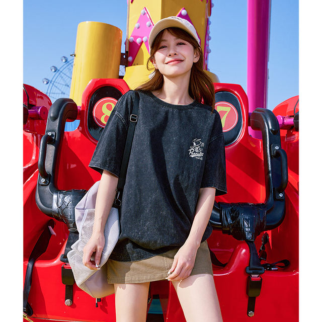 Tang Shi Summer Short Sleeve Women's 2024 New Fashionable Contrasting T ...