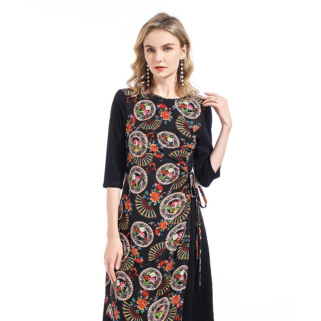 Shengyuzhu official flagship store 2022 autumn new dress women's round ...