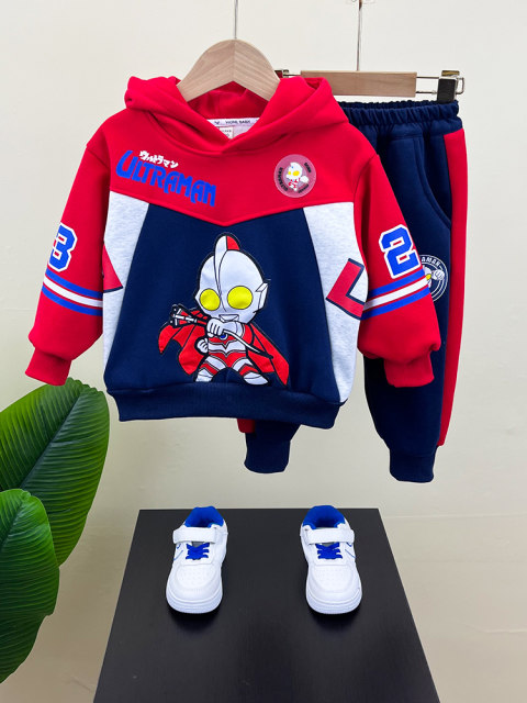 Ultraman boys autumn and winter suit 2025 new fashionable baby children ...